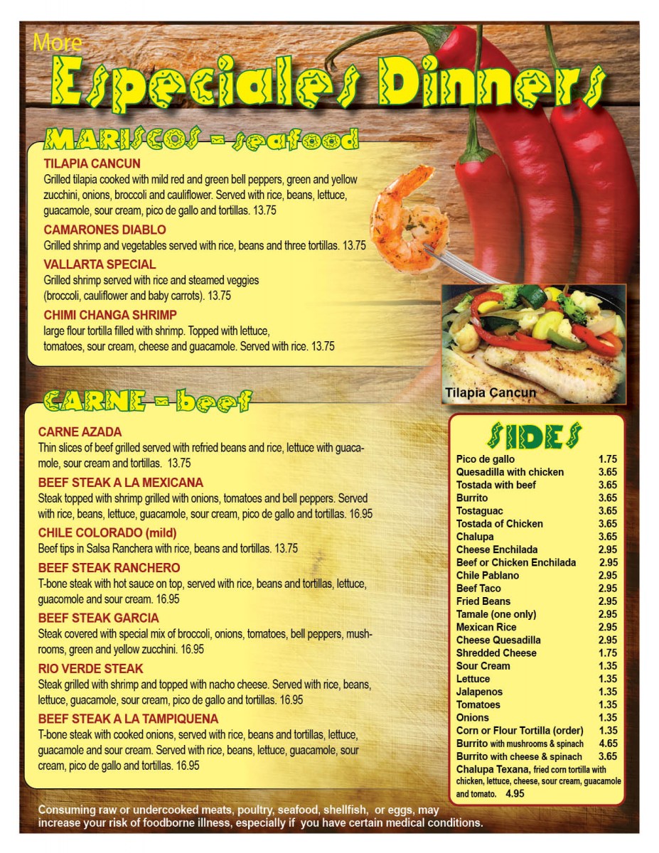 Menu – Rio Verde