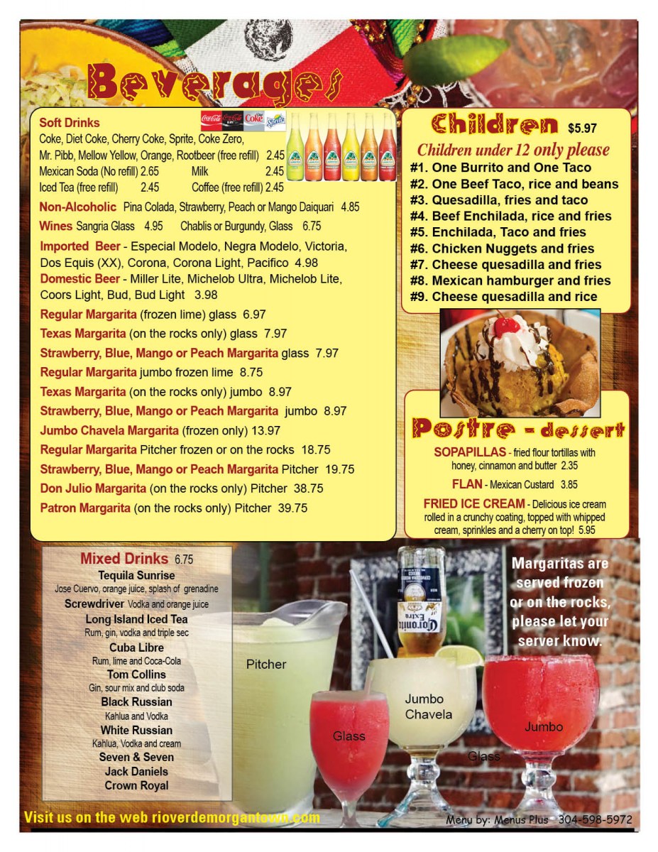 Menu – Rio Verde