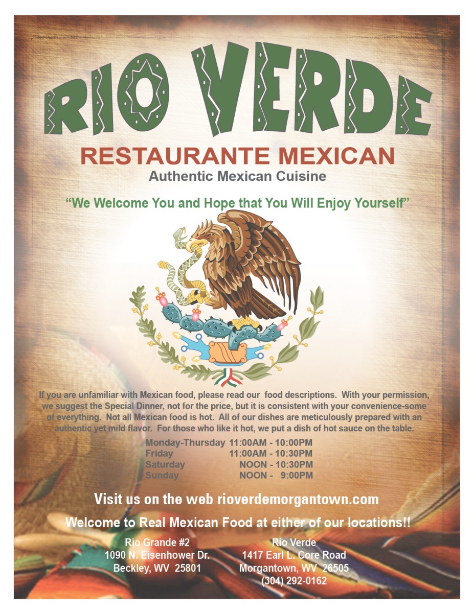 Menu – Rio Verde