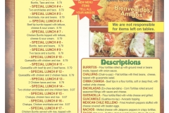 Menu – Rio Verde